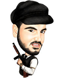 Gangster Mafia Caricature