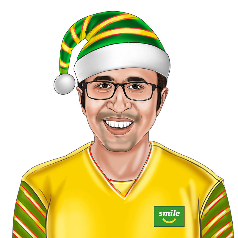 Elf Portrait Employee Drawing