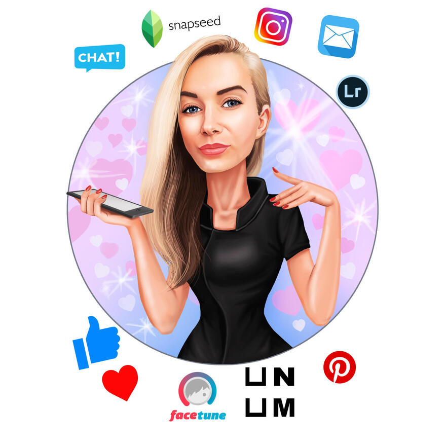 Blogger Cartoon Caricature Logo