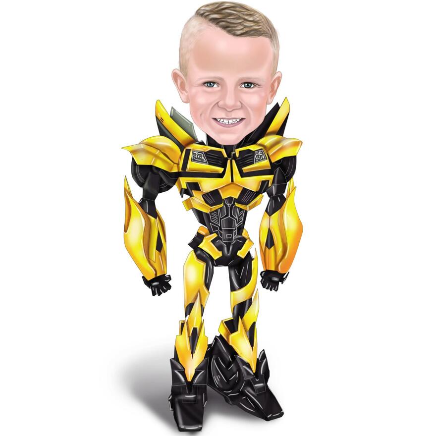 Kid Transformer Movie-Inspired Character: Custom Caricature Gift for ...