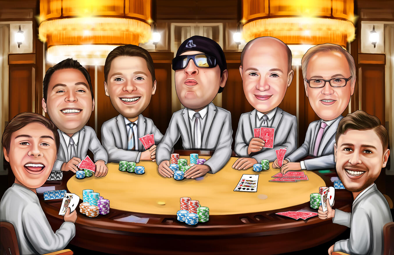 Groomsmen Portrait Drawing