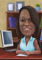 Happy Boss Day Cartoon Drawing