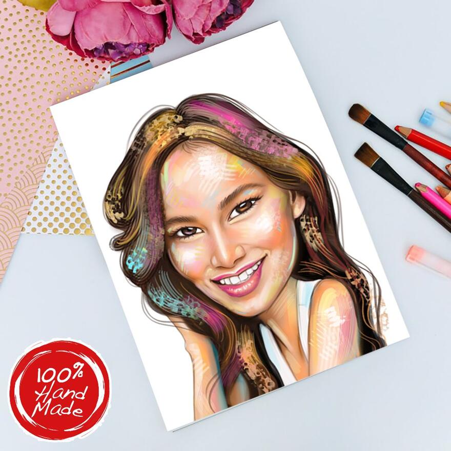 Ölportrait gedruckt auf Poster A4