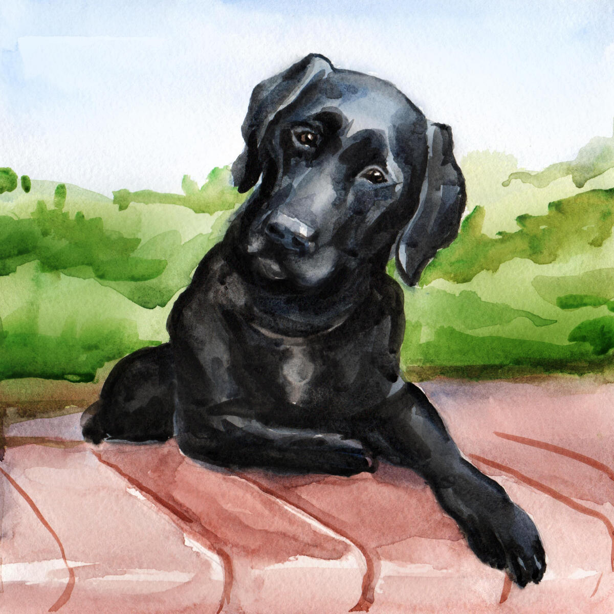 Retrato Dop pintado al óleo.