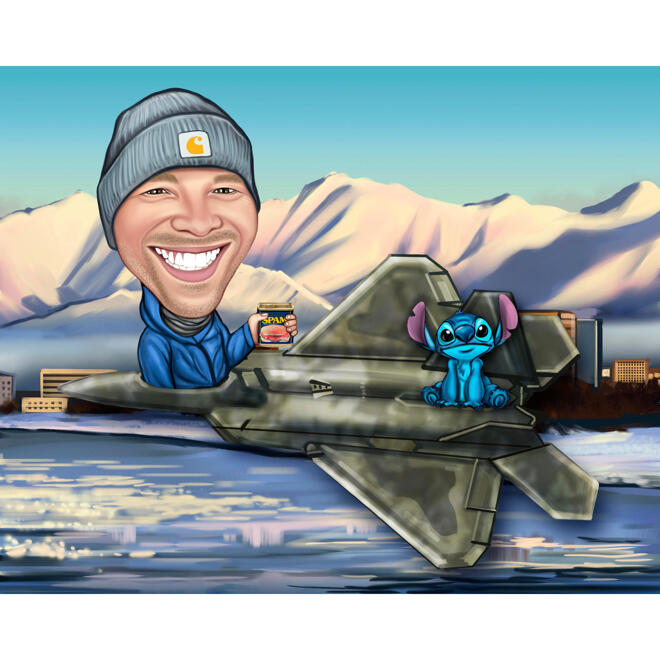 Military Caricature Hand-Drawn from Photos