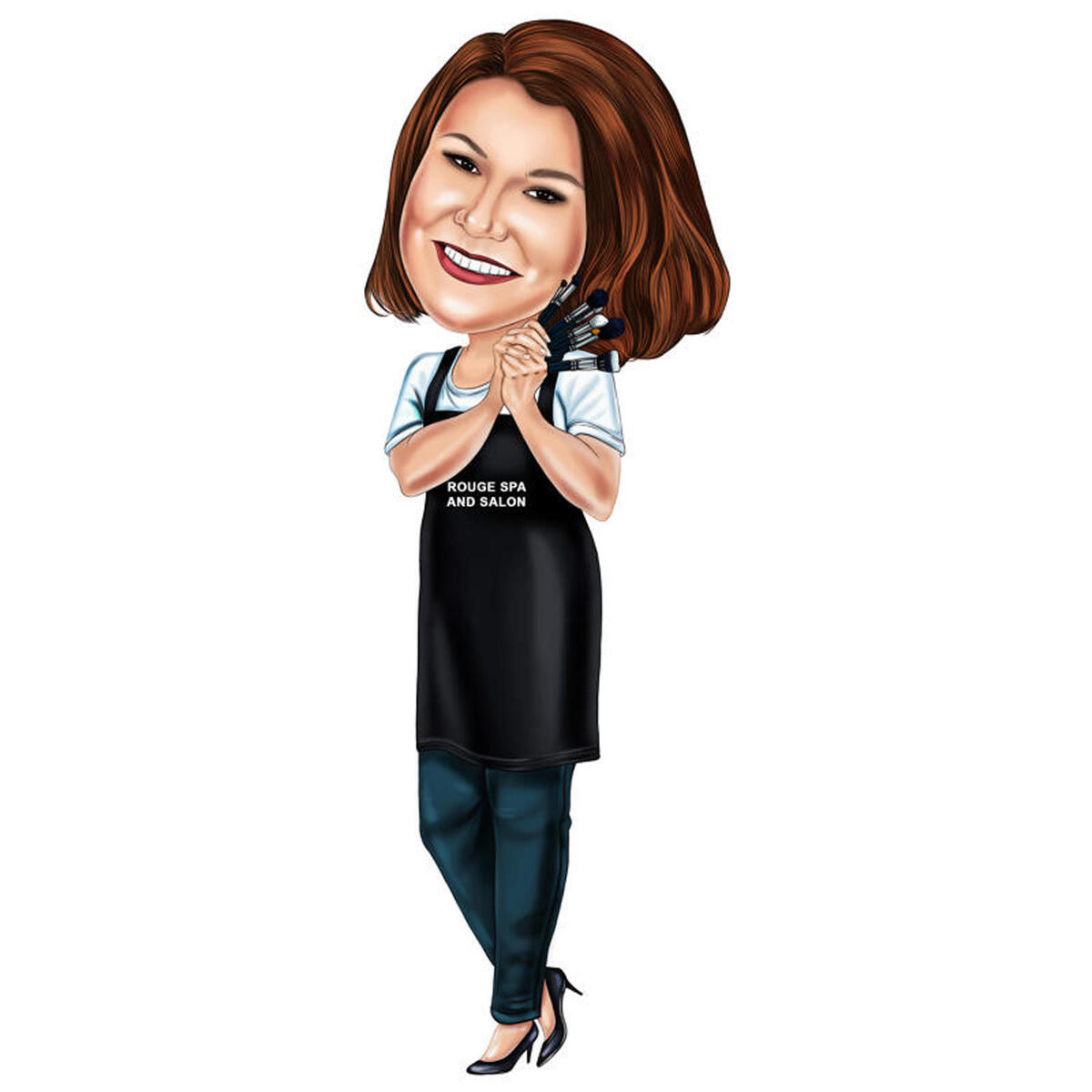 Make Up Artist Beauty Expert Caricature