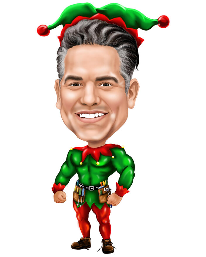 Funny Elf Portrait in Full Body