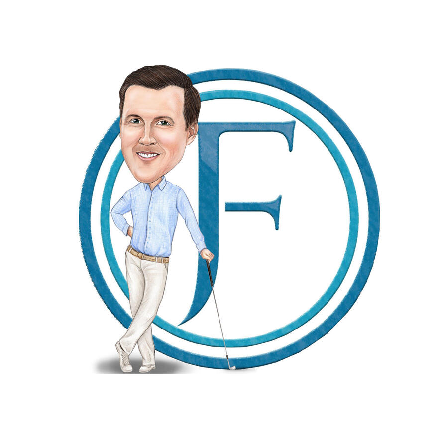 Full Body Avatar Tegning med Logo