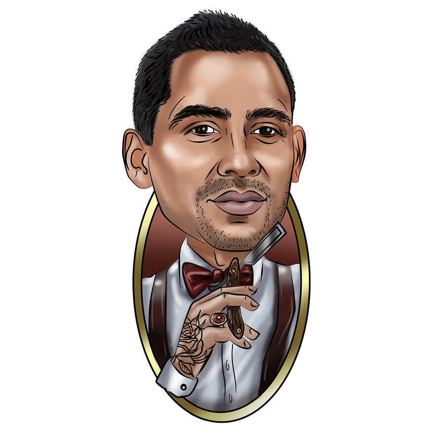 Un cadou personalizat pentru frizer. Cumpărați acum un logo personalizat