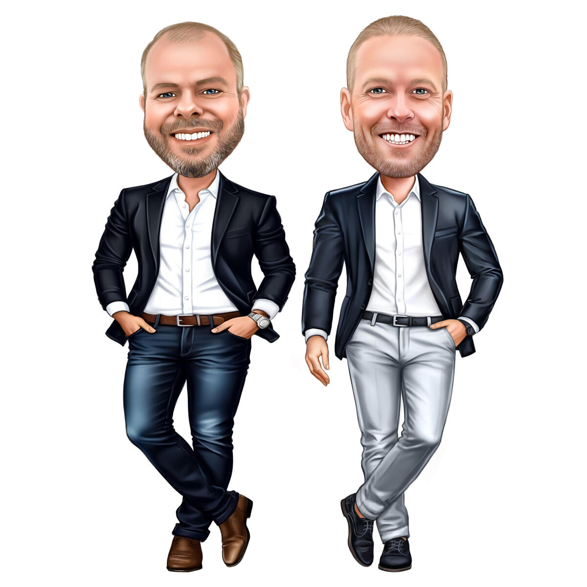 Business Partner Cartoon Caricature – Fun Cartoon Image of Business ...