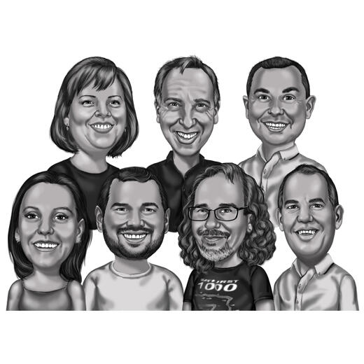 Examples of cartoons and portraits in all styles: pick your fav one