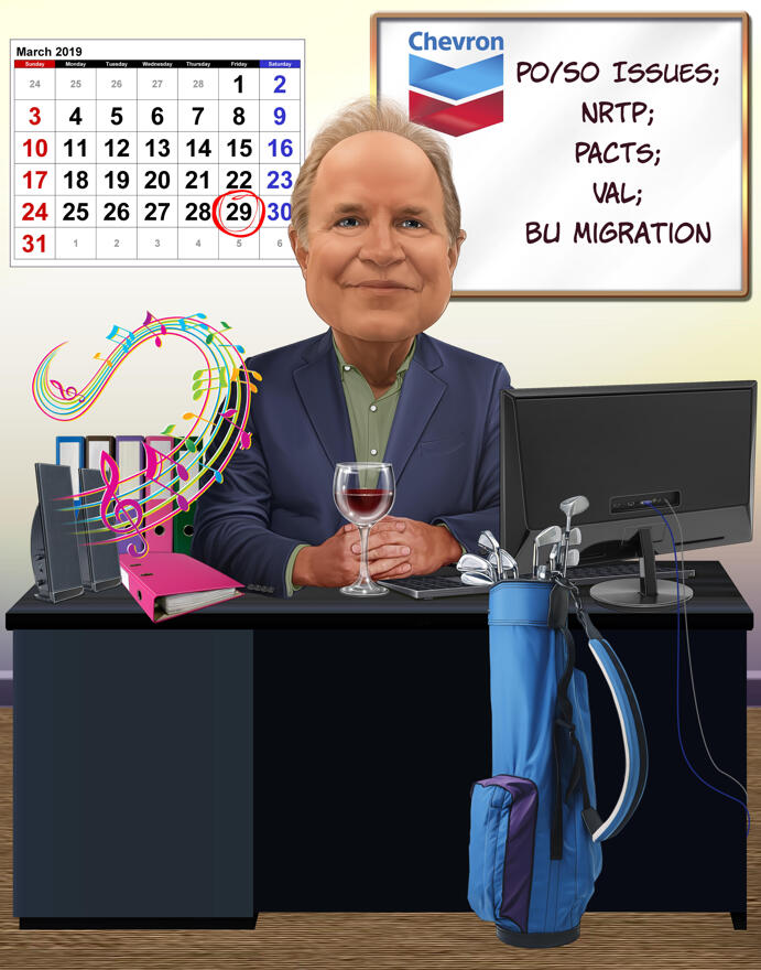 Happy Boss Day Cartoon Drawing