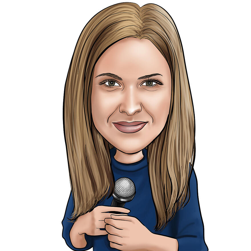 Karikatura konference v digitálním stylu: Digitální karikatura 🎤