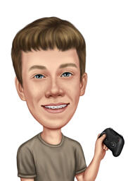 Customized Gamer Art Featuring a Person Holding a Game Controller 🎮🎨🖌️ ...