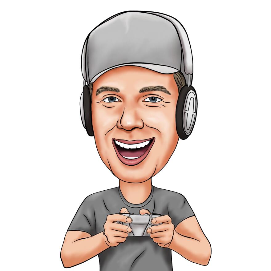 Customized Gamer Art Featuring a Person Holding a Game Controller 🎮🎨🖌️ ...