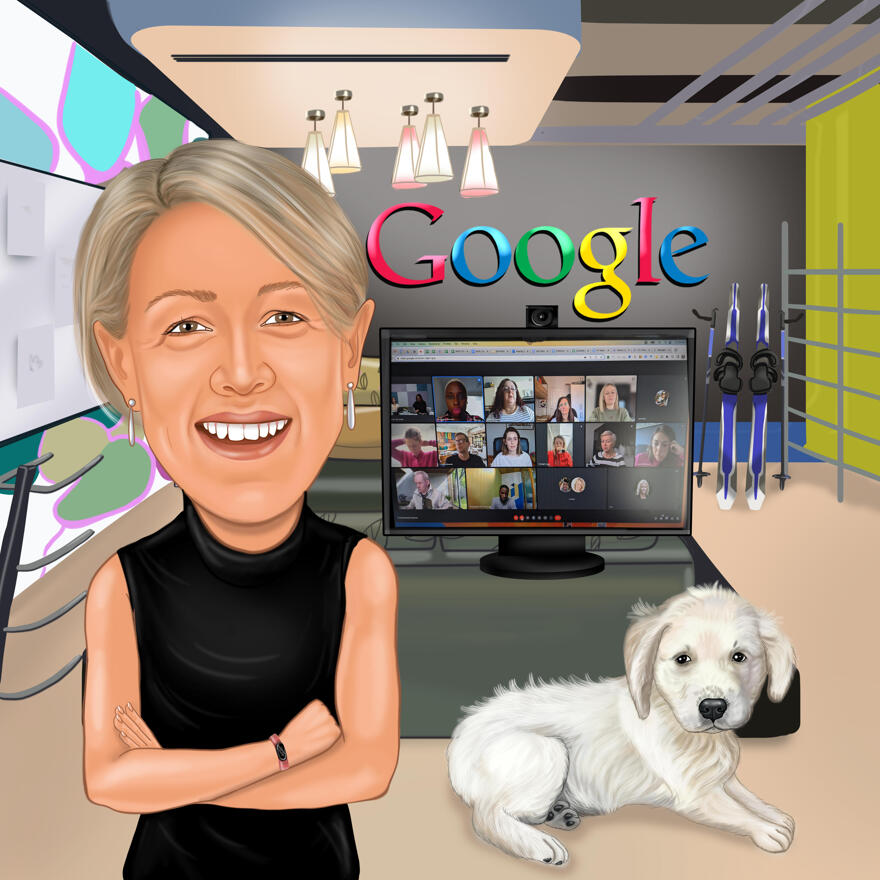 Google Workspace Caricature - Custom Hand-Drawn Art from Photos