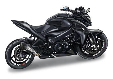 Custom Motorcycle Cartoon Drawing