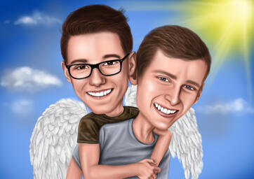 2 Brothers Cartoon Drawing