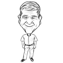 Full Body High Exaggerated Outline Caricature