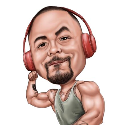 Fitness Bodybuilder Caricature