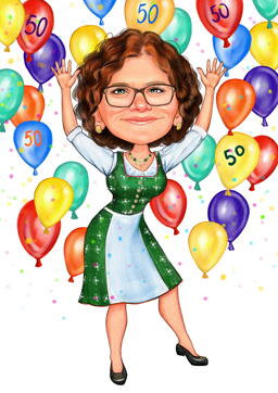 50 Anniversary Cartoon Drawing from Photos