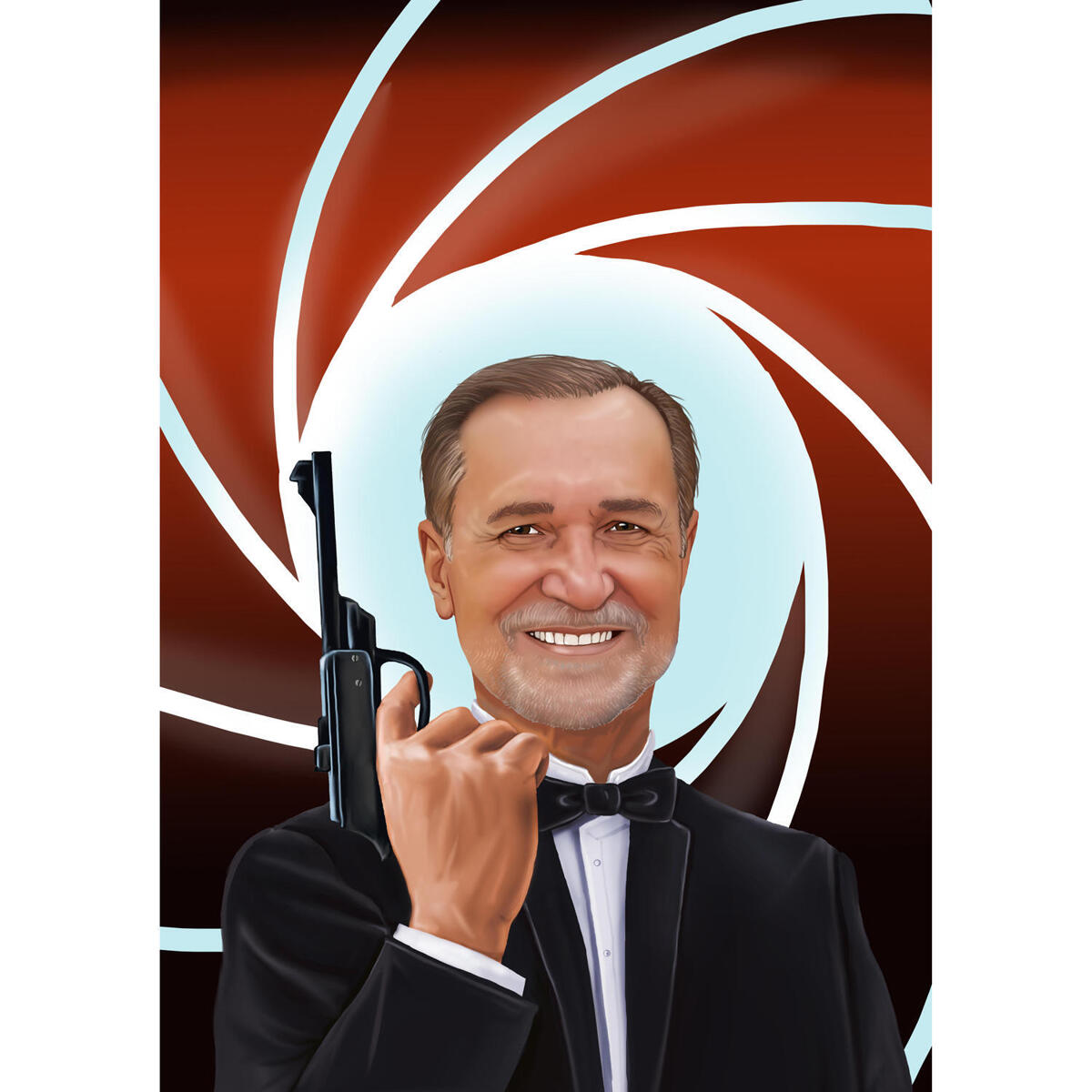 Agent James Bond Portrait from Photos