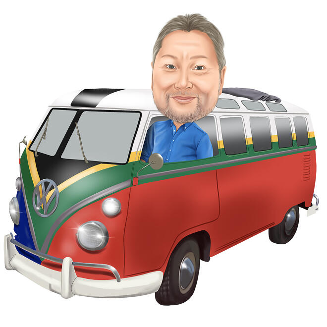 Bus Caricature: Custom Driver Gift