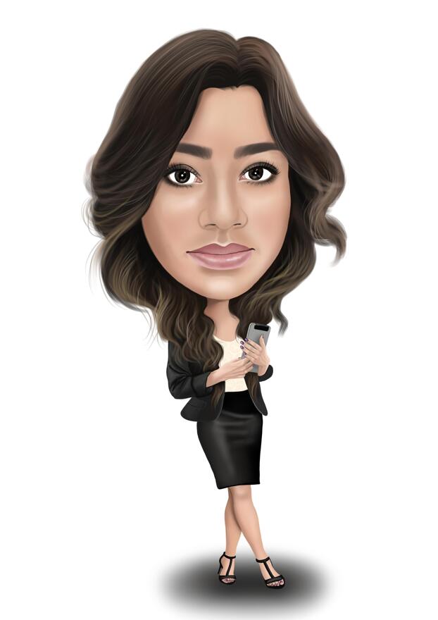 Dessin de personne de haute caricature du corps entier dans un style ...