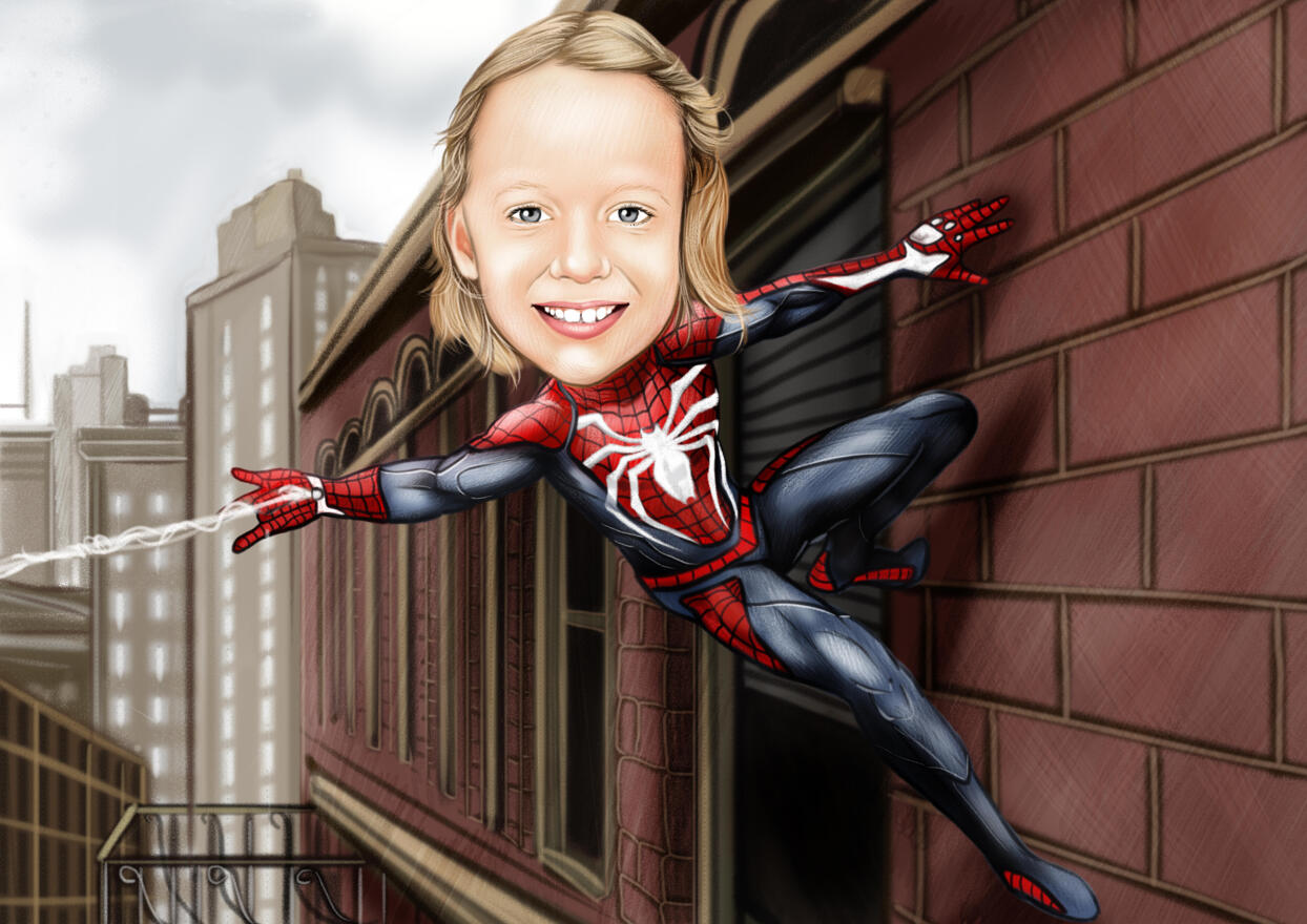 Spider Man Full Body Cartoon