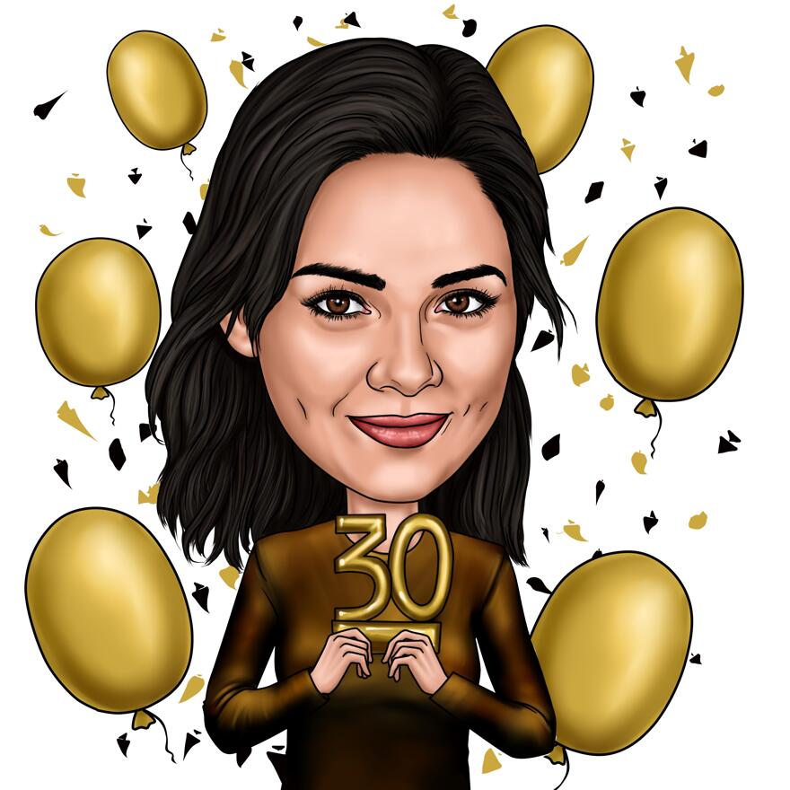 30 Years Birthday Caricature