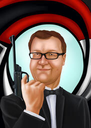 Agent James Bond Portrait from Photos