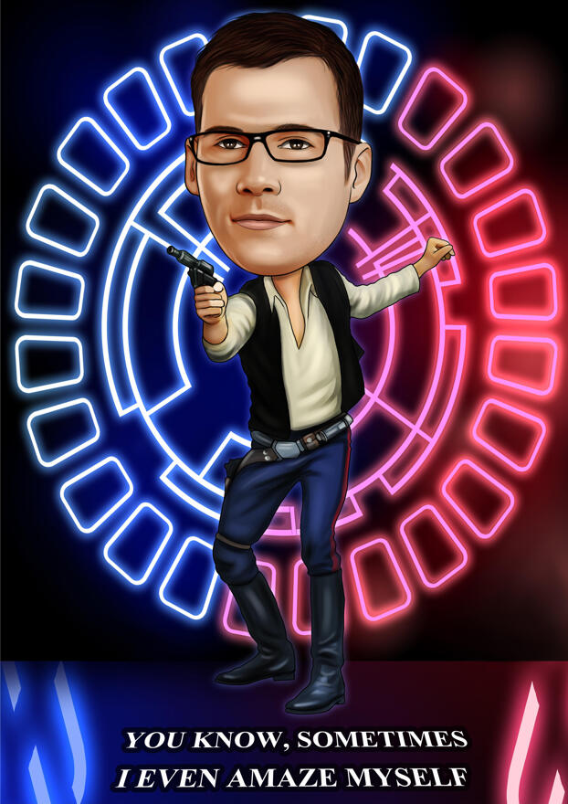 Caricatura del fumetto di Han Solo