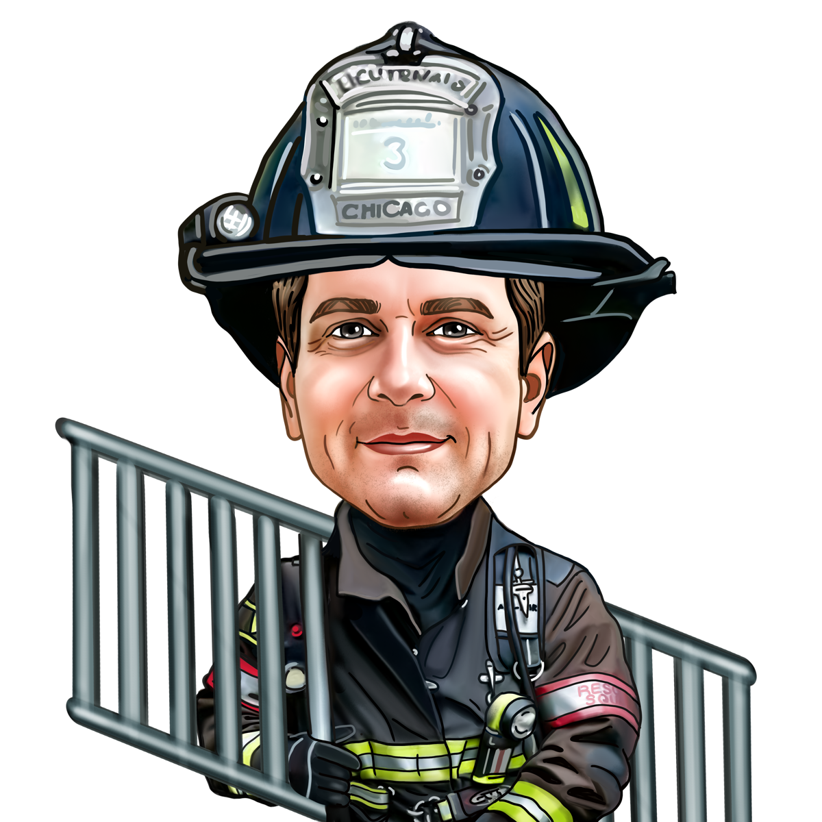 Brandman med stege: Konstnärlig och personlig teckning👨‍🚒🪜🧯. Se alla ...