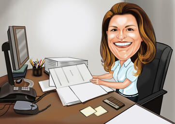 Boss Manager dessin au bureau