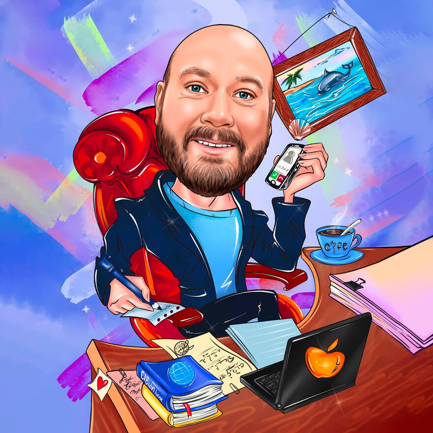 Digital Caricature Hand-Drawn from Photos by Photolamus