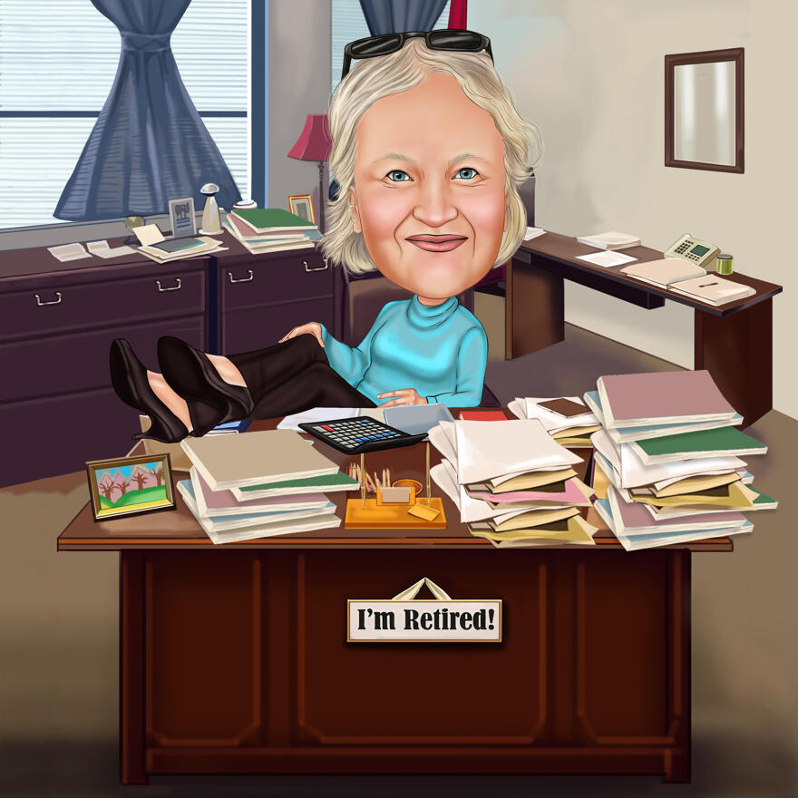 Caricaturi personalizate de pensionare și adio 🎨 | Cadouri ...