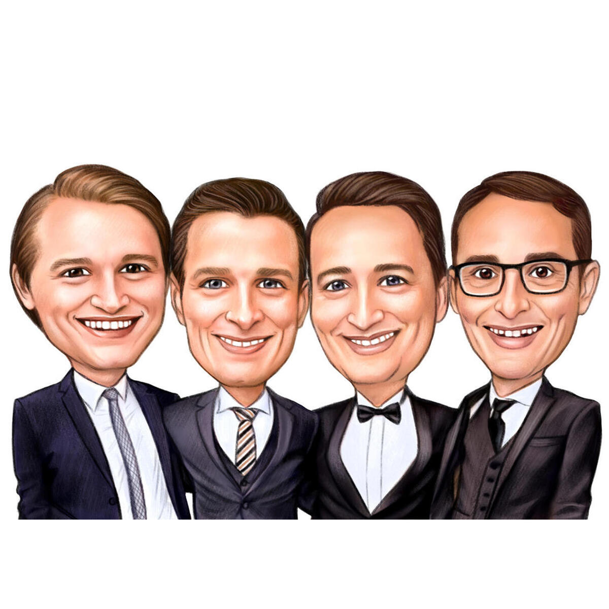 Groomsmen Portrait from Photo for Groomsmen Gift