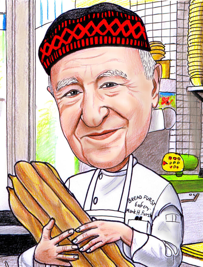 Female Chef Cartoon Portrait