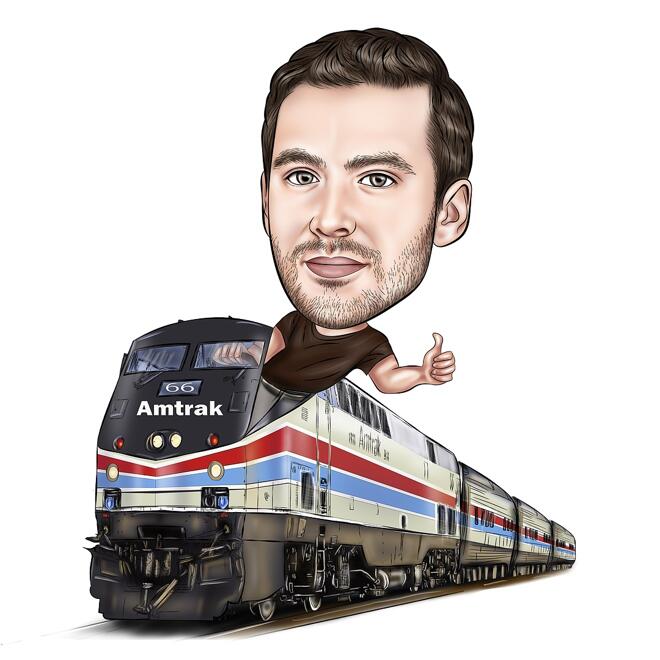 Train Driver Cartoon Drawing