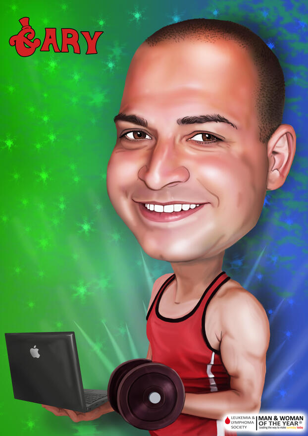 Laptop Caricature: Computer Cartoon