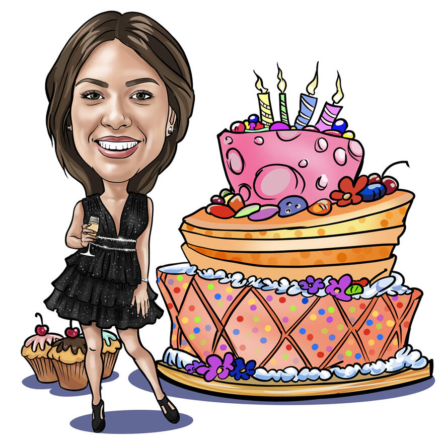 Fødselsdag tegneserie tegning