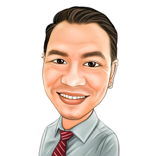 Caricatura asiatica: stile di colore digitale Caricatura asiatica: stile di colore digitale