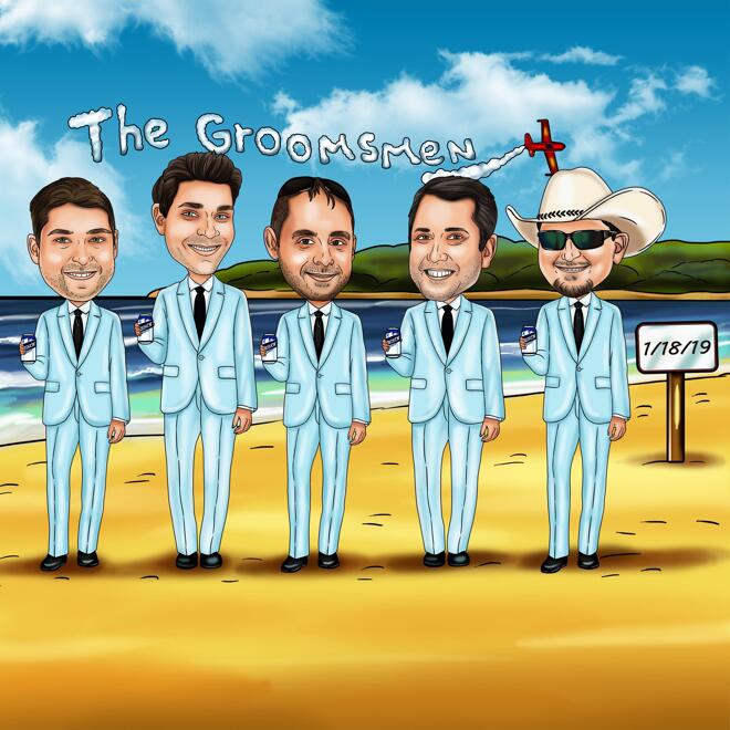 Groomsmen Cartoon
