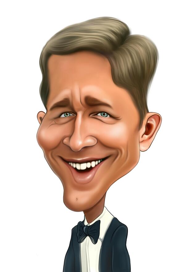 Custom Person Caricature in Very High Exaggeration Hand-Drawn from Photos