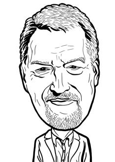 Black and White Caricature: Outline Style