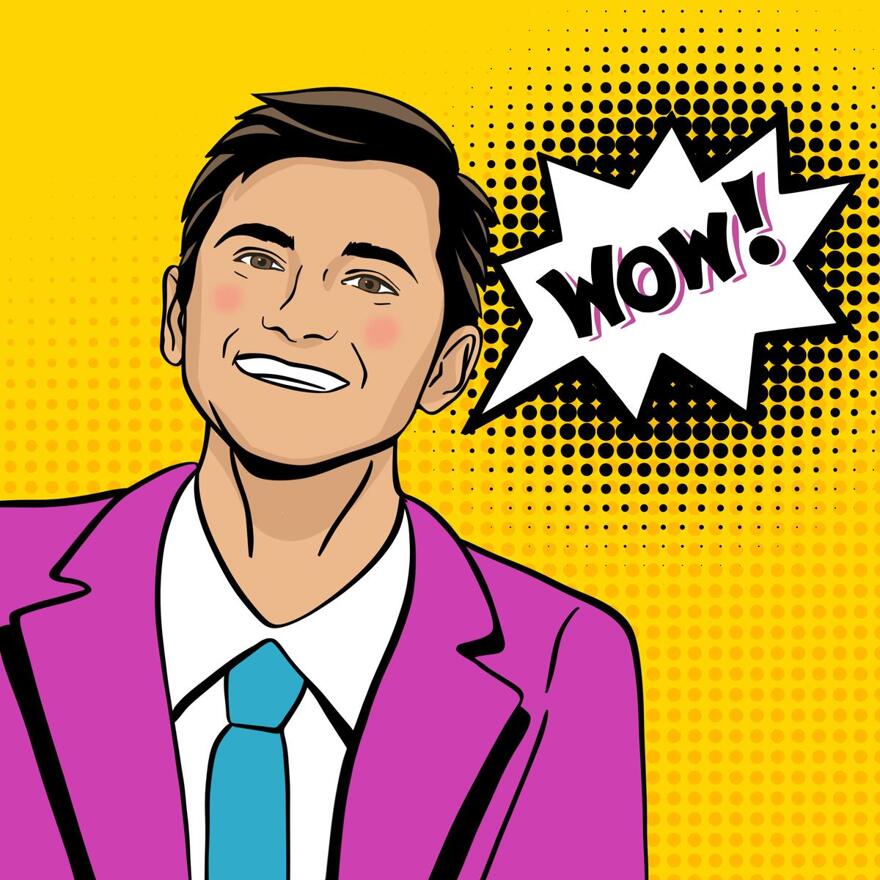 Imagine de desene animate din fotografii: stil retro