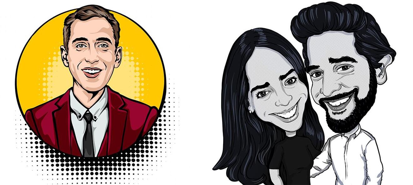 Pop Art Cartoon Hand-Drawn from Photos