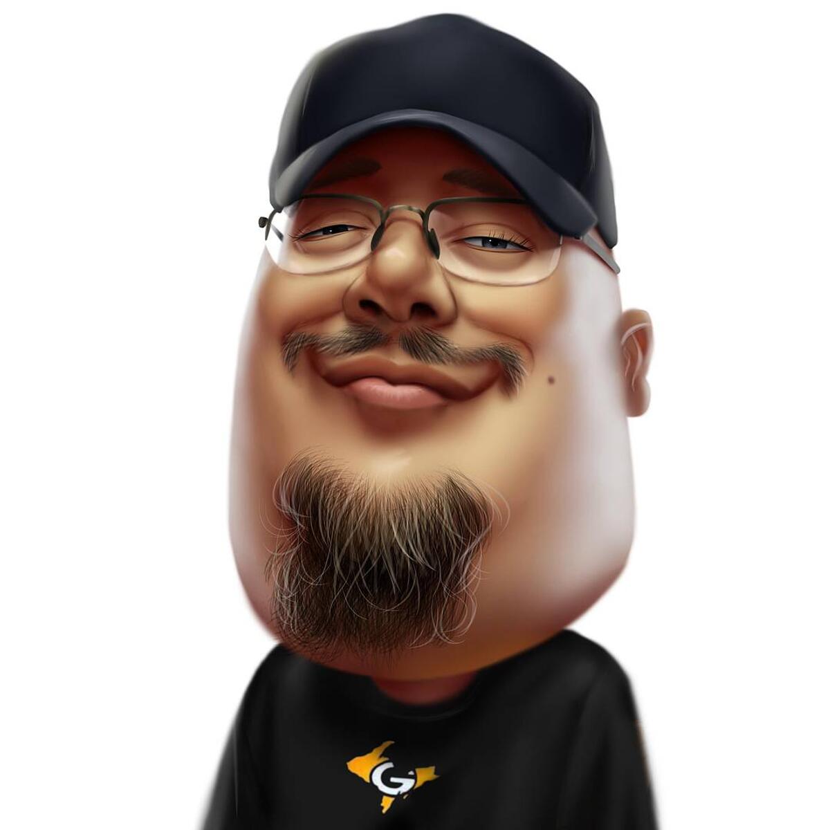 Exaggerated Drawing of a Boss 👑🎨🎁. Check more!